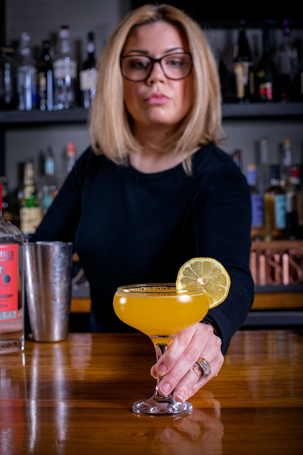 Taylor Cavanaugh Presenting Drink | Litchfield Distillery